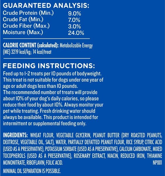 MILK-BONE Peanut Buttery Bites Jif Peanut Butter Soft & Chewy Dog ...