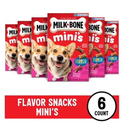 MILK-BONE Flavor Snacks Mini's Flavored Crunchy Dog Treats, 15-oz box ...