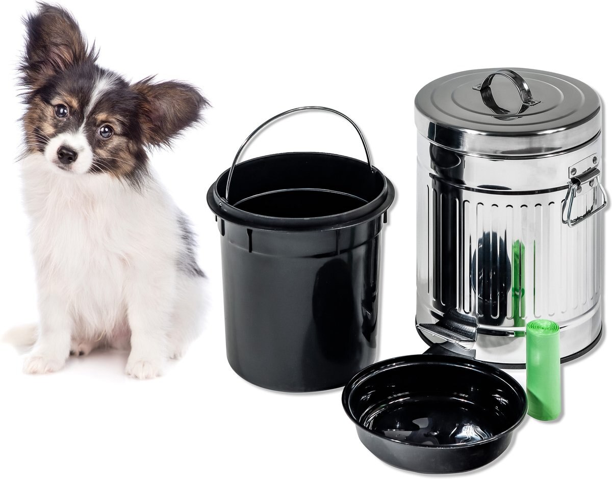 PET FIT FOR LIFE Outdoor Dog Waste Can & Poop Bag Roll, Small - Chewy.com