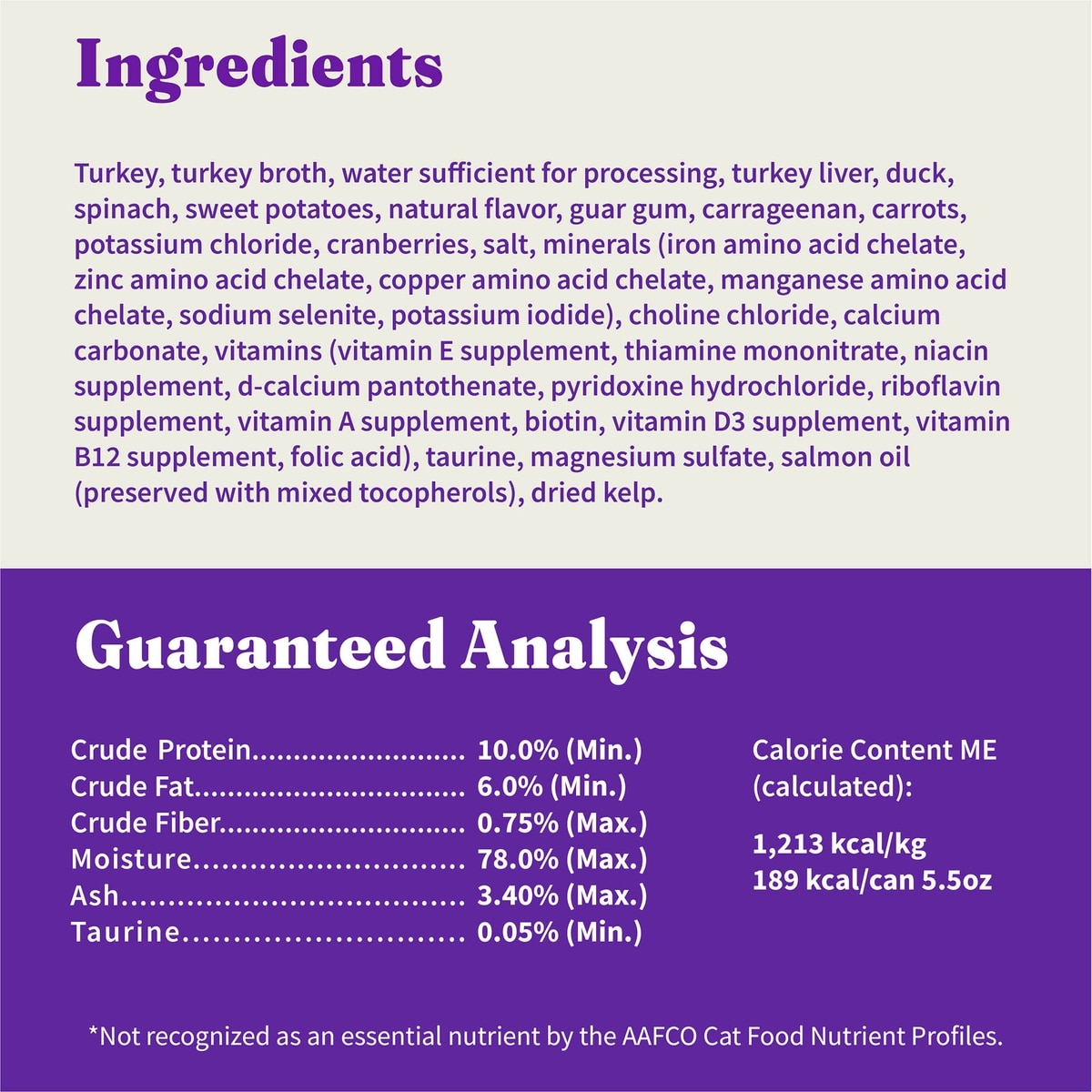 HALO Turkey & Duck Recipe Pate Grain-Free Indoor Cat Canned Cat Food, 5 ...