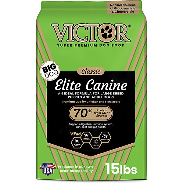 VICTOR Large Breed Gluten-Free Chicken & Fish Meal Elite Canine Dry Dog ...