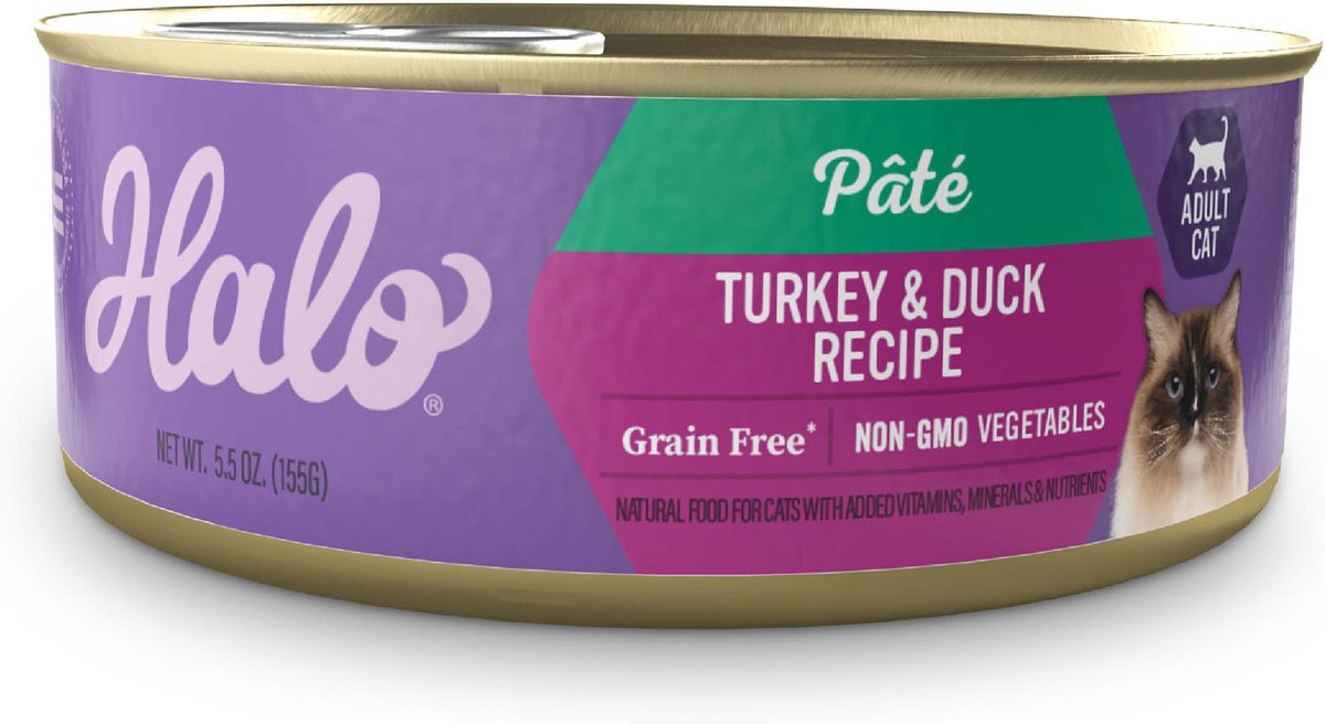 Out of Stock - HALO Turkey & Duck Recipe Pate Grain-Free Indoor Cat ...