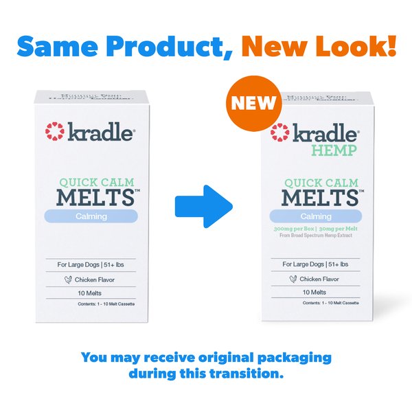 KRADLE Chicken Flavored Quick Calm Melts Broad Spectrum Hemp Extract ...