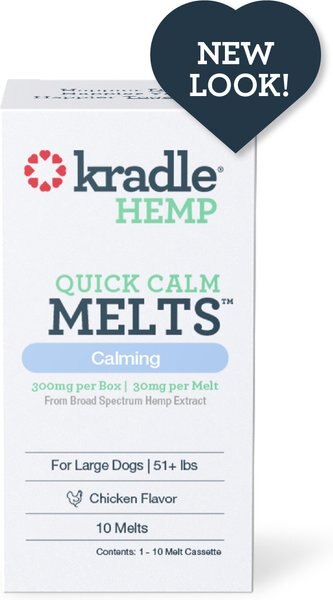 KRADLE Chicken Flavored Quick Calm Melts Broad Spectrum Hemp Extract ...