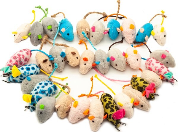 FASHION'S TALK Mouse 32 Piece Assorted Soft Plush Catnip Mice Cat Toys - Chewy.com