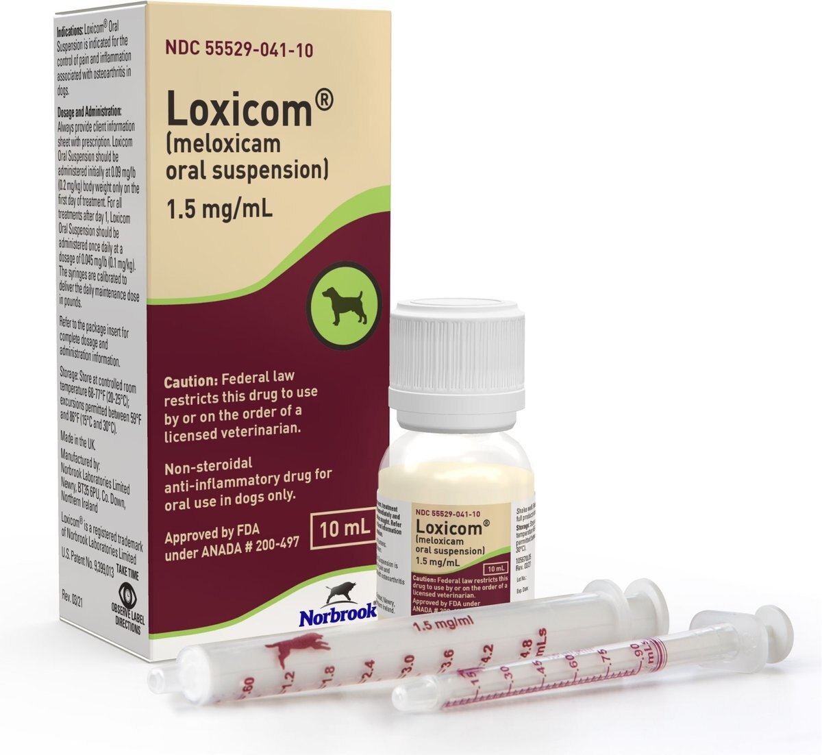 MELOXICAM (Generic) Oral Suspension for Dogs, 1.5 mg/mL, 10-mL - Easy ...