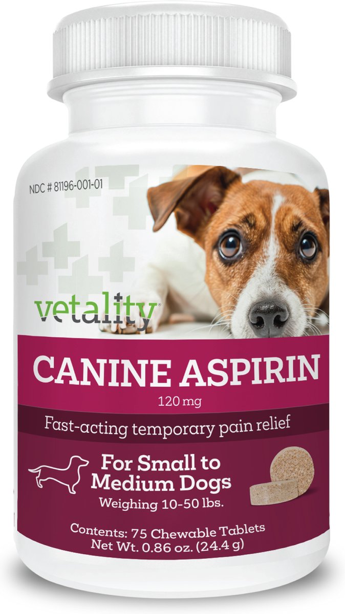 VETALITY Canine Aspirin for Dogs, 75 count - Chewy.com