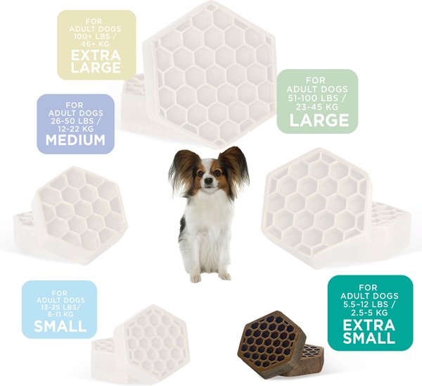 YUMMY COMBS Fish & Egg X-Small Dental Dog Treats, 12-oz bag, 48 count ...