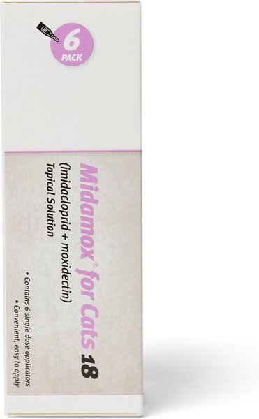 MIDAMOX Topical Solution for Cats, 9.1-18 lbs, (Purple Box) - Easy ...