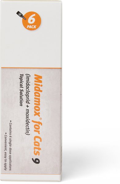 MIDAMOX Topical Solution for Cats, 5.1-9 lbs, (Orange Box) - Easy ...