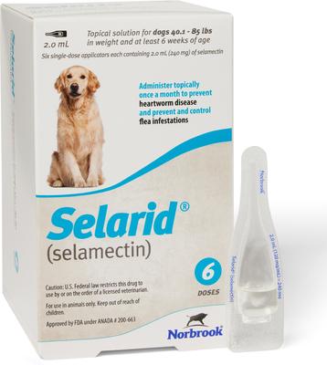 SELARID Topical Solution for Dogs, 40.1-85 lbs, (Teal Box) - Easy ...