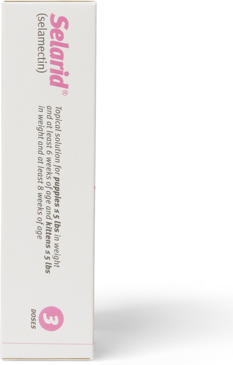 SELARID Topical Solution for Puppies & Kittens, 0-5 lbs, (Mauve Box ...
