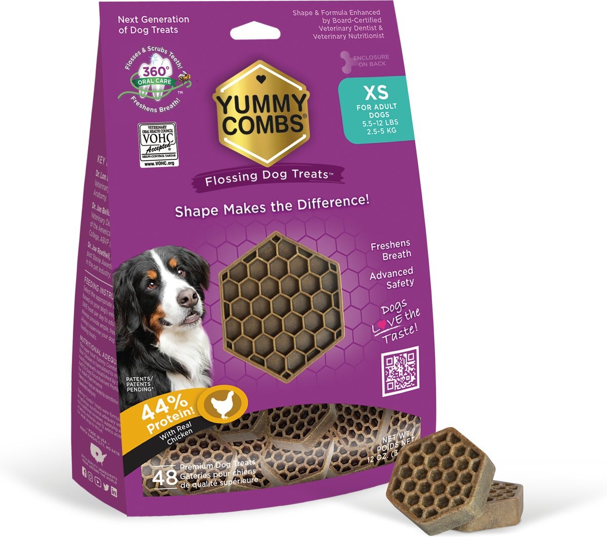 YUMMY COMBS Ingenious Oral Care Flossing X-Small Breed Grain-Free Adult ...