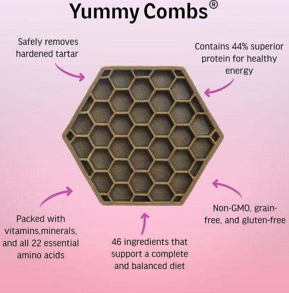 YUMMY COMBS Chicken Flossing Dental Dog Treats, Large, 18 count - Chewy.com