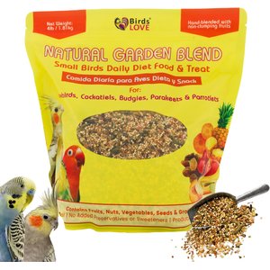 BIRDS LOVE Natural Garden Blend Sunflower-Free Conure Bird Food, 4-lb ...
