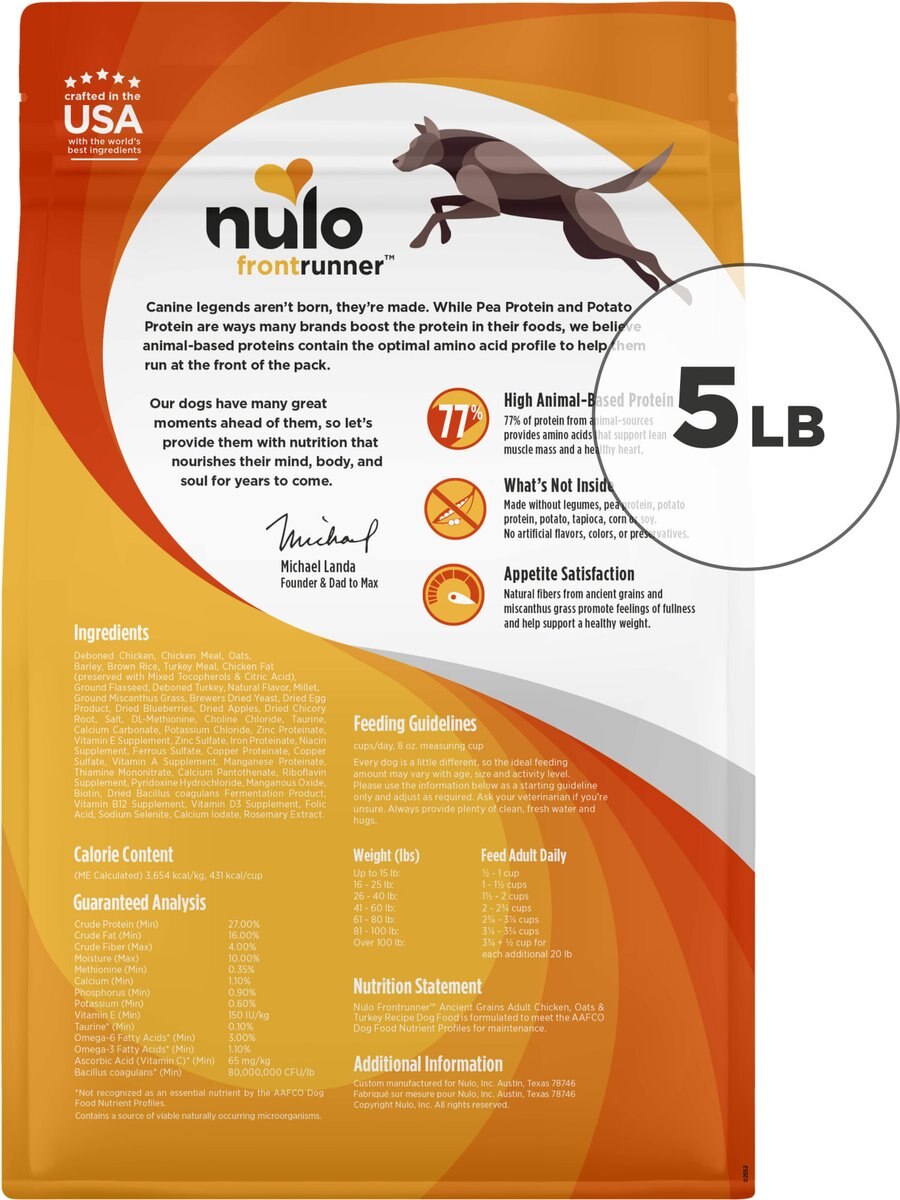 NULO Frontrunner Ancient Grains Chicken, Oats, & Turkey Recipe High ...