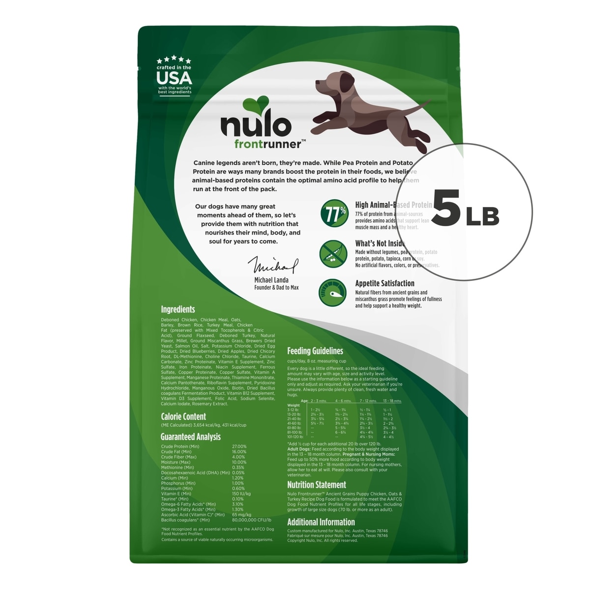 NULO Frontrunner Ancient Grains Chicken, Oats & Turkey Puppy Dry Dog ...