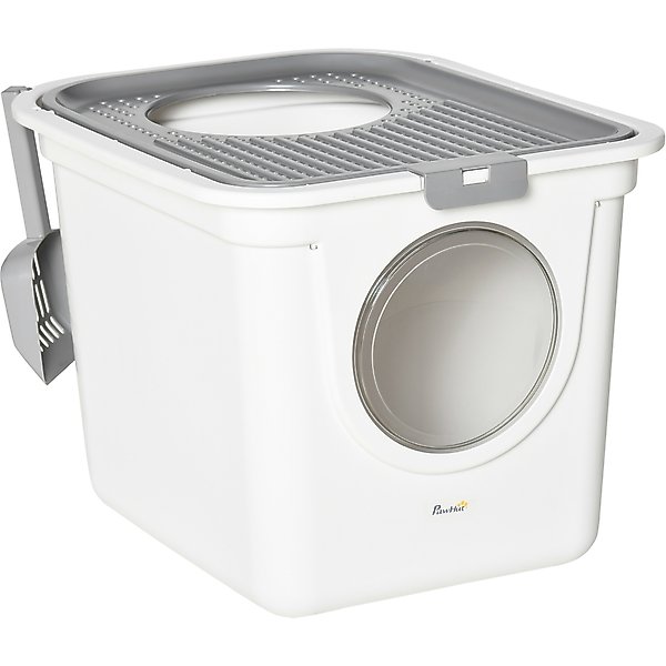 Out of Stock - FERPLAST Cosmic Outdoor Hooded Cat Litter Box, Black ...