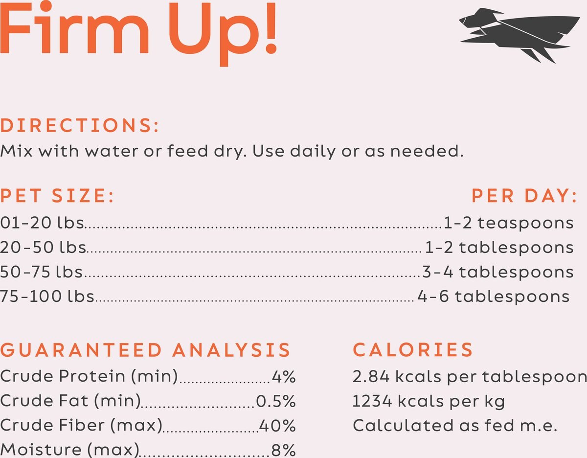 DIGGIN' YOUR DOG Firm Up! Pumpkin Digestive Aid Powder Supplement for ...