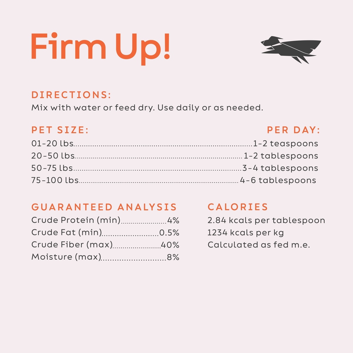 DIGGIN' YOUR DOG Firm Up! Pumpkin Digestive Aid Powder Supplement for ...