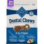 BLUE BUFFALO Large Natural Chicken & Spearmint Dental Dog Chews Treats ...