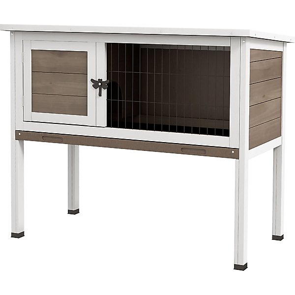 TRIXIE Natura Rabbit Hutch with Sloped Roof, Glazed Pine, Medium ...