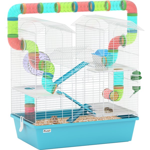 YML Dome Hamster Habitat Cage & Accessories, Blue - Chewy.com