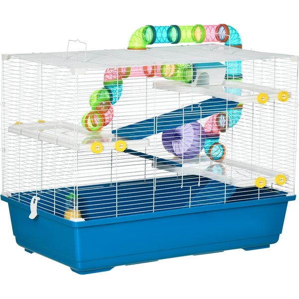 YML Dome Hamster Habitat Cage & Accessories, Blue - Chewy.com