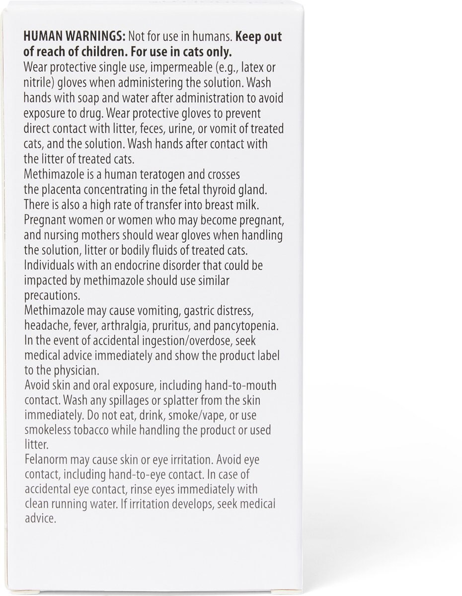 FELANORM (Methimazole) Oral Solution for Cats, 5 mg/mL, 100 mL - Easy ...