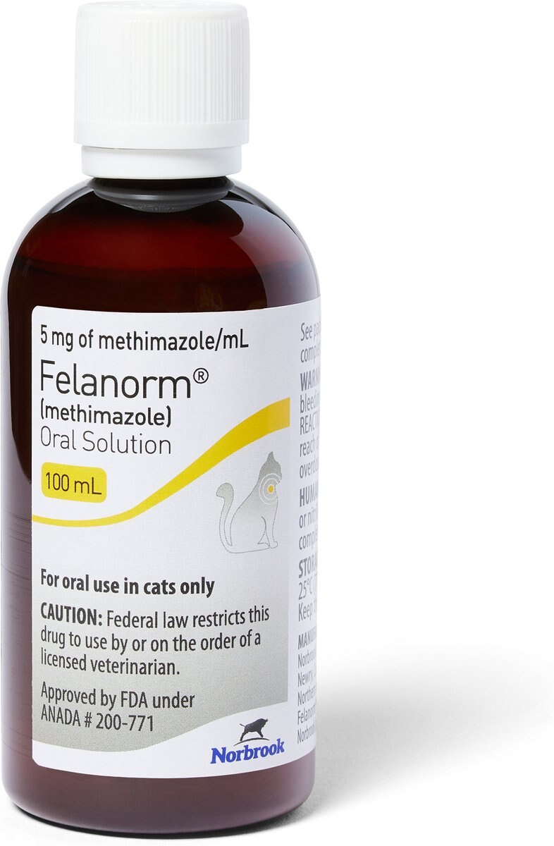 FELANORM (Methimazole) Oral Solution for Cats, 5 mg/mL, 100 mL - Easy ...