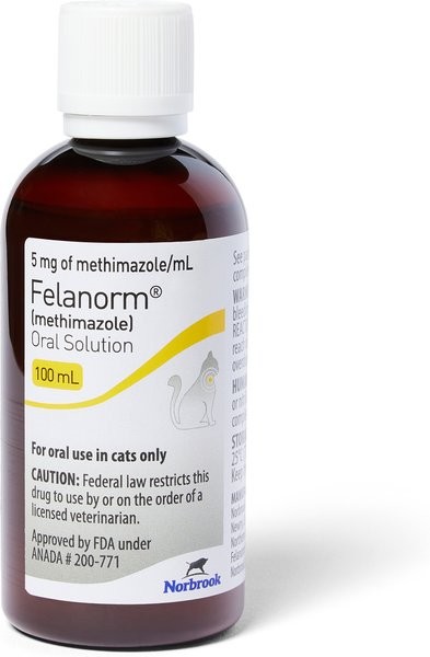 FELANORM (Methimazole) Oral Solution for Cats, 5 mg/mL, 100 mL - Easy ...