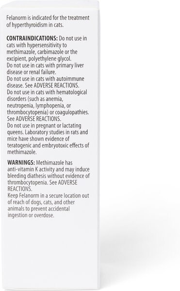 FELANORM (Methimazole) Oral Solution for Cats, 5 mg/mL, 30 mL - Easy ...