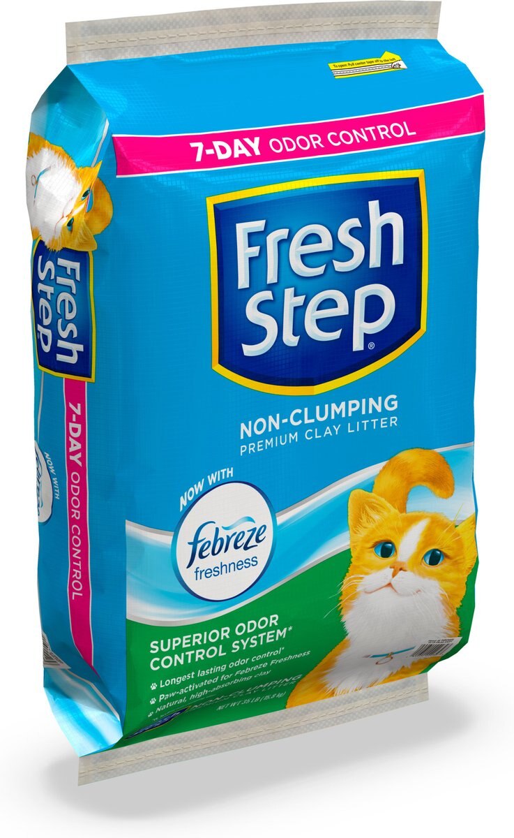 FRESH STEP Premium Scented Non-Clumping Cat Litter, 35-lb bag - Chewy.com