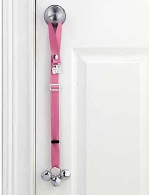 Out of Stock - POOCHIEBELLS Adjustable Dog Doorbell, Blush Pink - Chewy.com