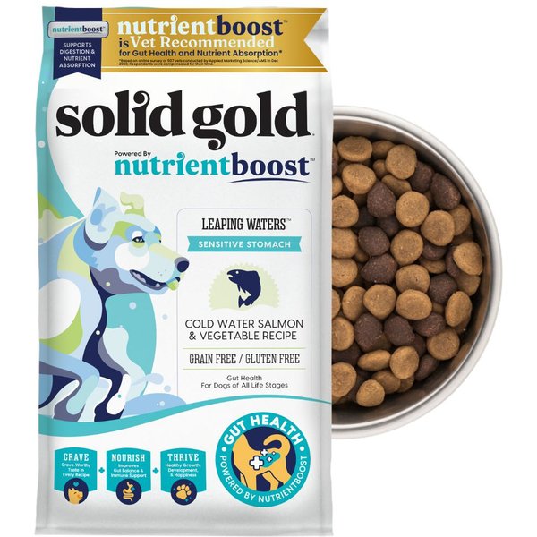 SOLID GOLD Sensitive Stomach Gut Health Cold Water Salmon & Vegetable ...