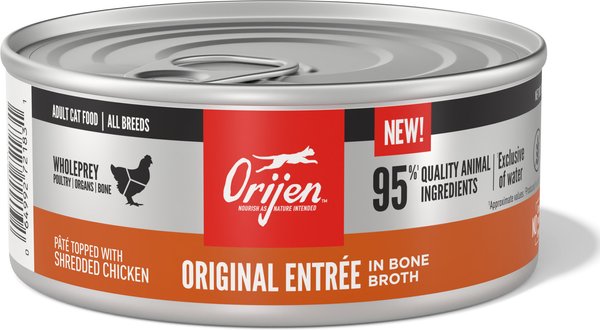ORIJEN Premium Original Entree in Bone Broth Pate Wet Cat Food, 5.5-oz ...