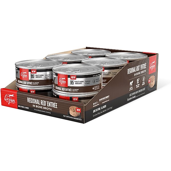 ORIJEN Premium Regional Red Entree in Bone Broth Pate Wet Cat Food, 5.5 ...