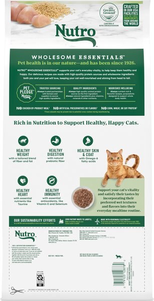 NUTRO Wholesome Essentials Chicken & Brown Rice Recipe Indoor Dry Cat Food, 5-lb bag - Chewy.com
