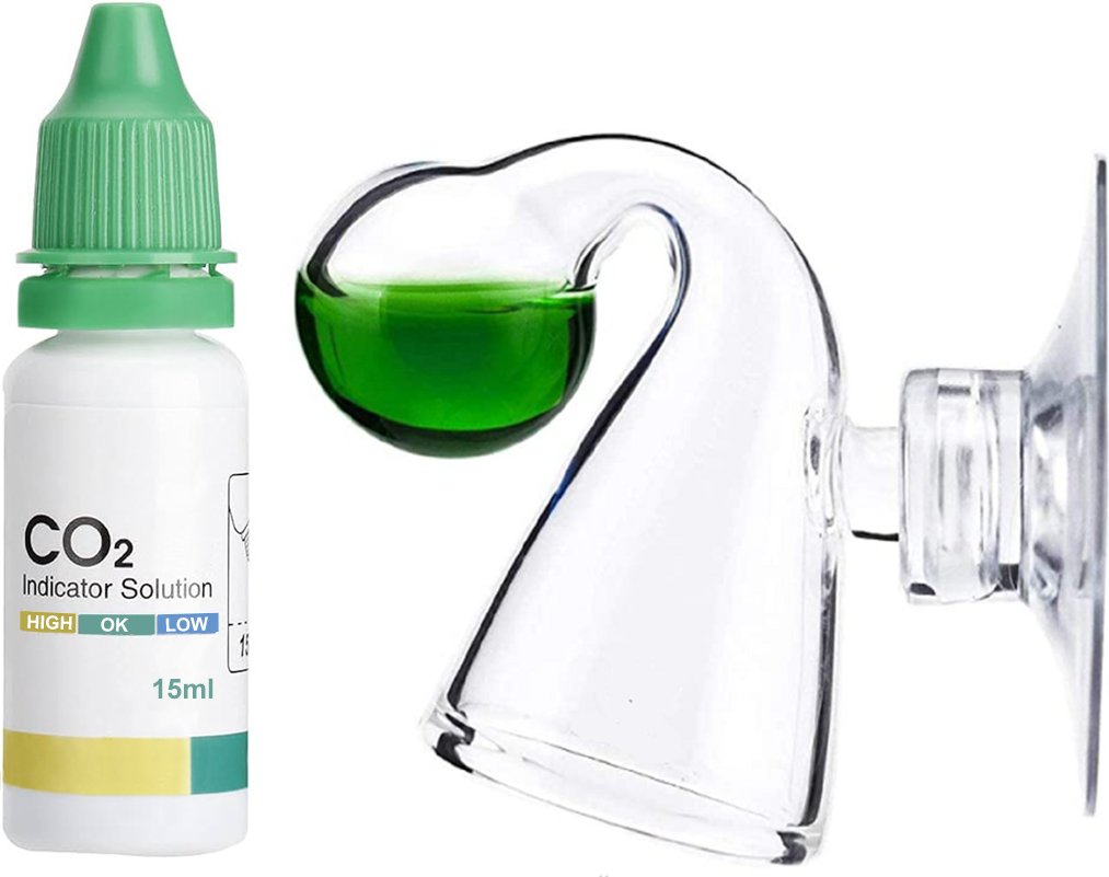 SUNGROW Glass Drop Checker with Solution for Betta Fish Tank Plants ...