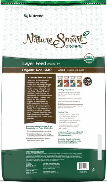 NUTRENA Nature Smart Organic Layer Feed Layer 16% Protein Pellet ...