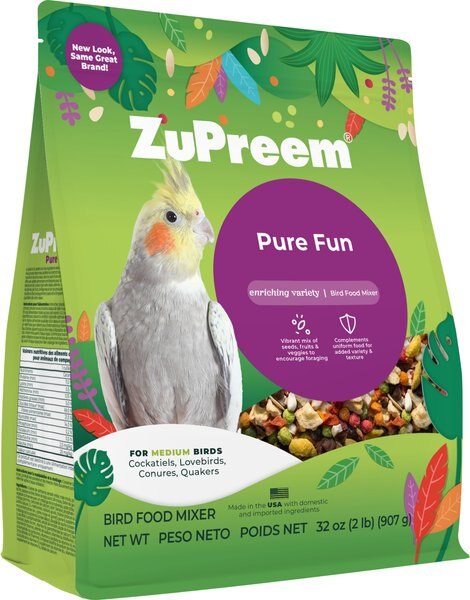ZUPREEM Pure Fun Medium Bird Food, 2-lb bag - Chewy.com