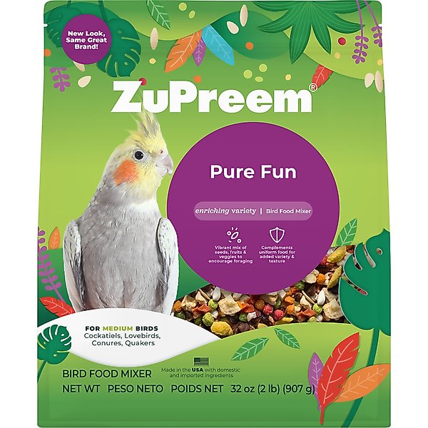 ZUPREEM Pure Fun Medium Bird Food, 2-lb bag - Chewy.com