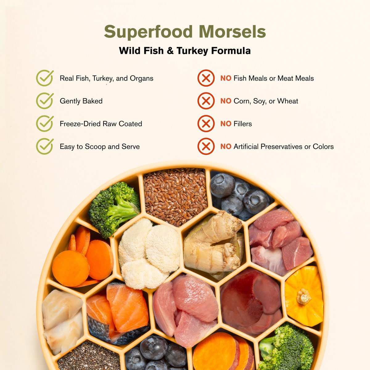 BADLANDS RANCH Superfood Complete Raw Coated Morsels Wild Fish Dry Dog ...