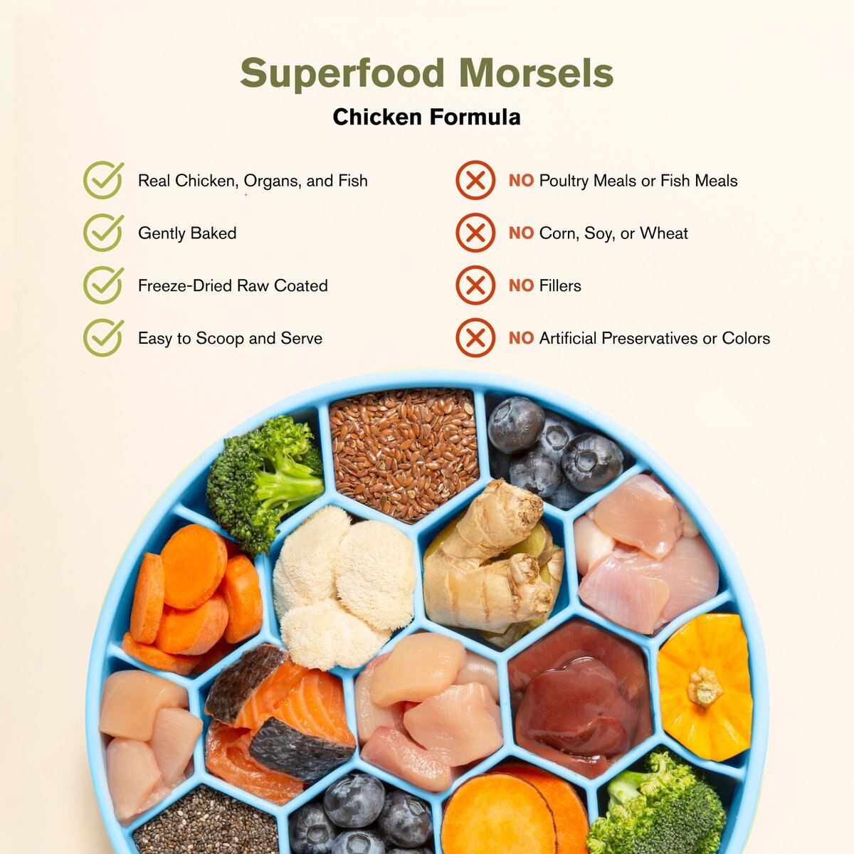 BADLANDS RANCH Superfood Complete Raw Coated Morsels Chicken Dry Dog ...