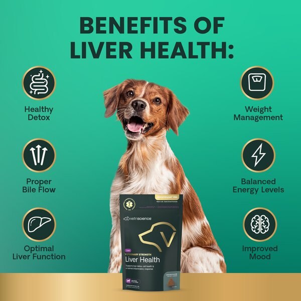 VETRISCIENCE Veterinary Strength Liver Health Hepaticlear Pro Chicken ...