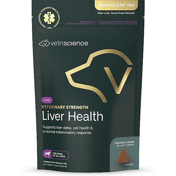 VETRISCIENCE Vetri Liver Health Chicken Flavored Chews with Milk ...