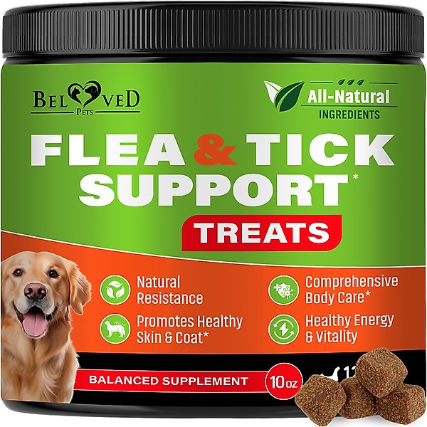 BELOVED PETS Flea & Tick Support Chicken Flavor Chewable Supplements ...