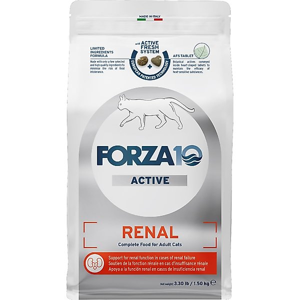 FORZA10 Nutraceutic Active Kidney Renal Support Diet Dry Cat Food, 3.3-lb bag - Chewy.com