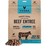 VITAL ESSENTIALS Freeze-Dried Raw Beef Entree & Mixer Dog Food Crunchy ...