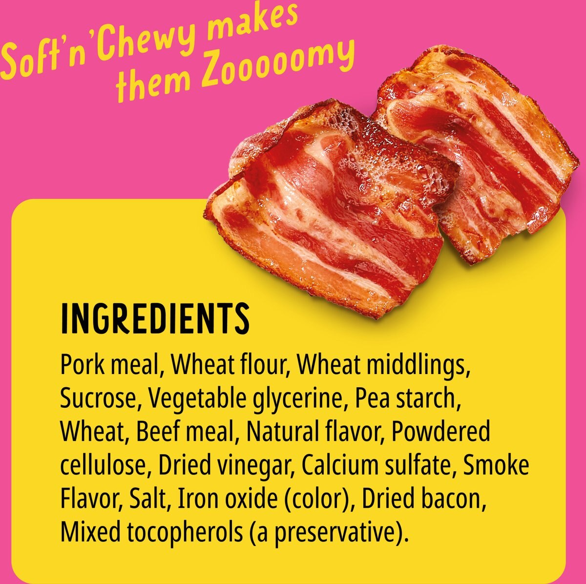 BONKERS Dog Zoomers Smoky Bacon Flavored Soft & Chewy Dog Treats, 5.6 ...